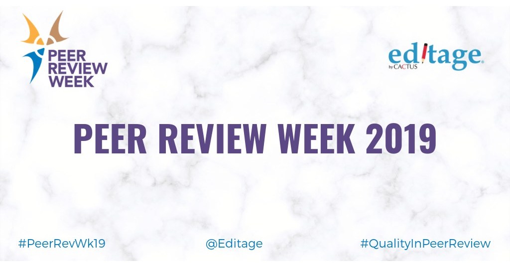 Editage Serves on Organizing Committee for Peer Review Week 2019 and ...