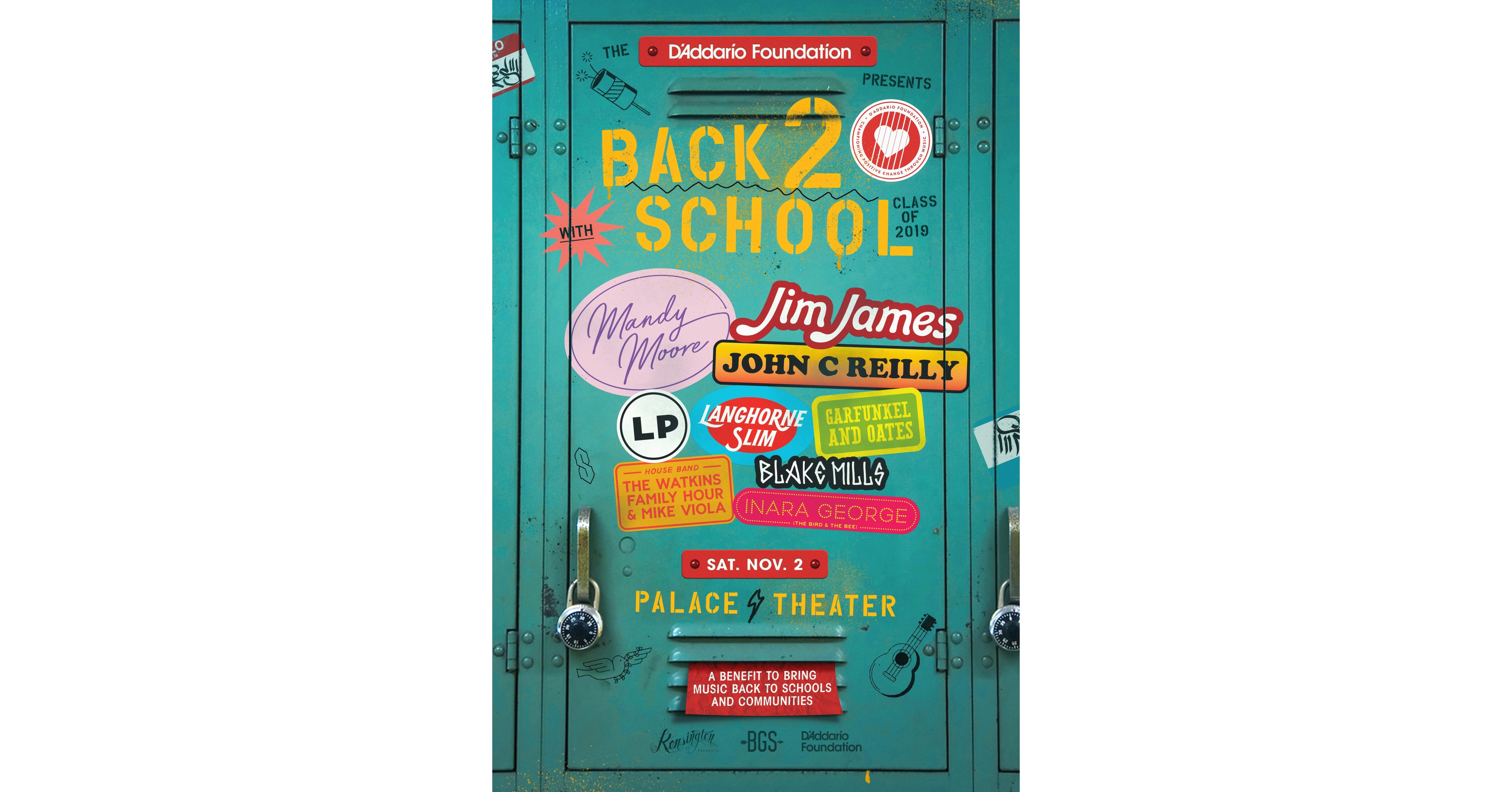 The D'Addario Foundation Announces Back 2 School Benefit Featuring Jim ...