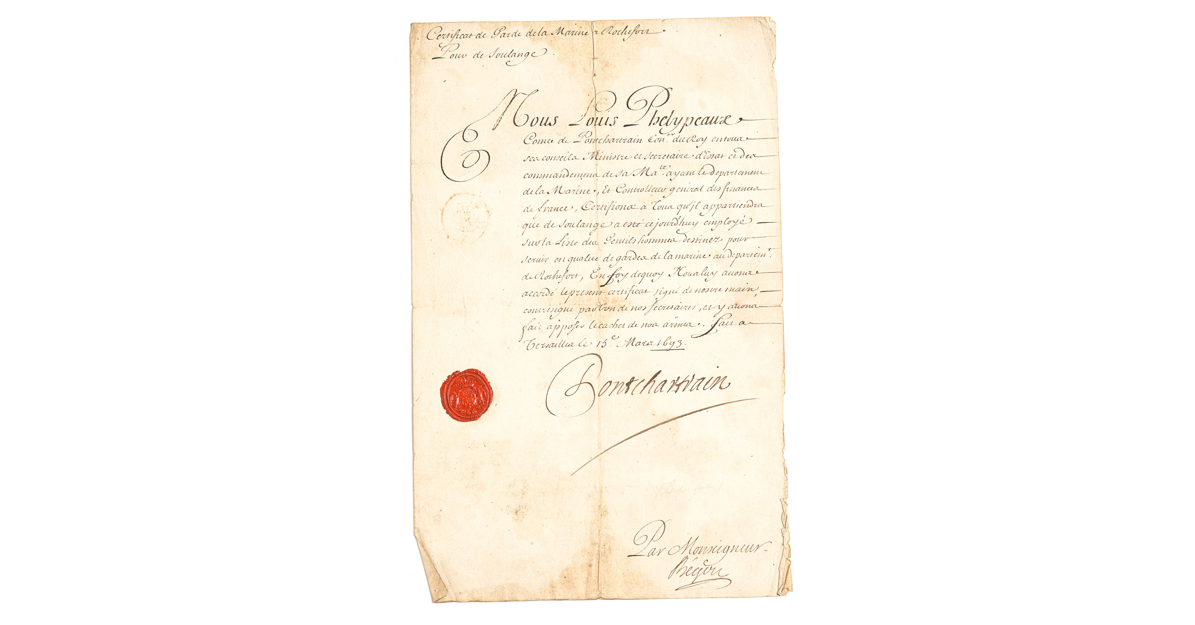 Letters from Louis XIV & Louis XV - Newly Discovered Important Canadian ...