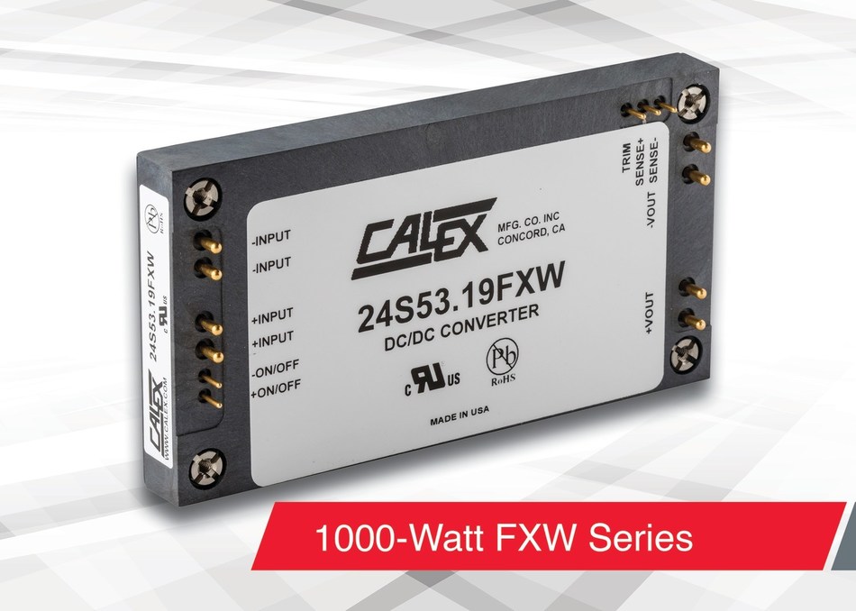 Calex Manufacturing Company Introduces Ruggedized 1Kw DC-DC Converter for Industrial, E-Mobility ...